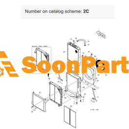 Postenfriador Intercooler Aircooler 13F13000 para excavadora Doosan ...