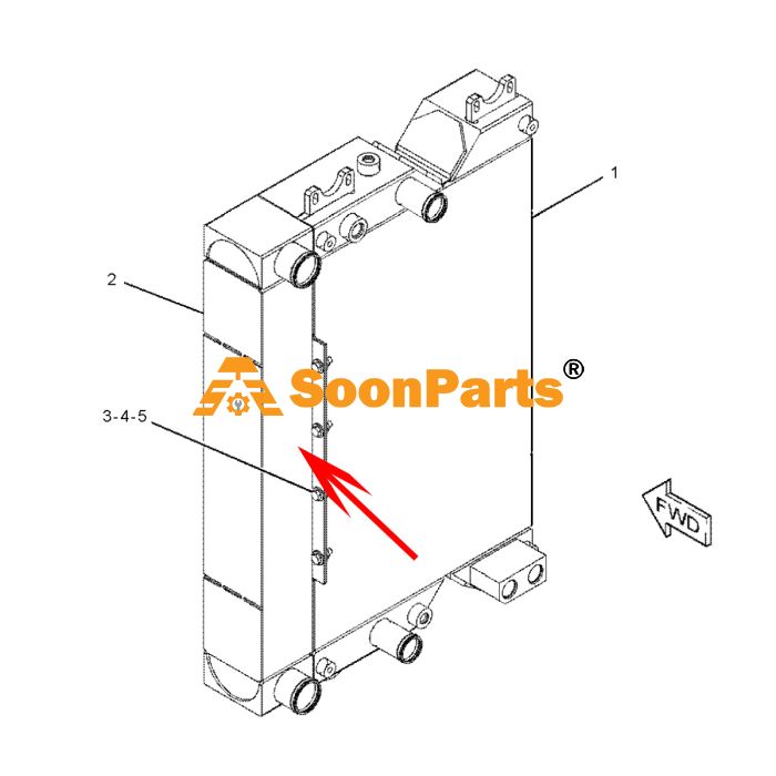 Buy Engine Intercooler CA3606986 360-6986 3606986 For Caterpillar CAT ...