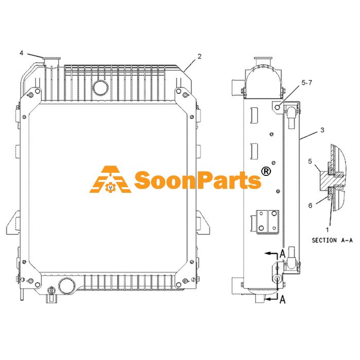 Buy Hydraulic Oil Cooler CA1403635 140-3635 1403635 CA1403639 140-3639 ...