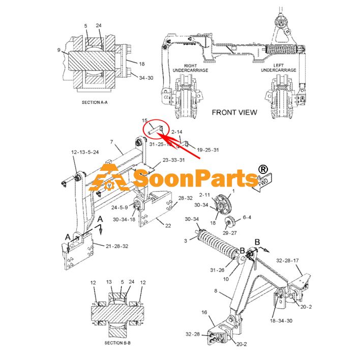 Buy Pin CA1350015 135-0015 1350015 For Caterpillar CAT Engine 3406C C15 ...