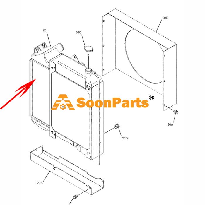 Buy Radiator Core CA2368741 236-8741 2368741 For Caterpillar CAT Engine ...