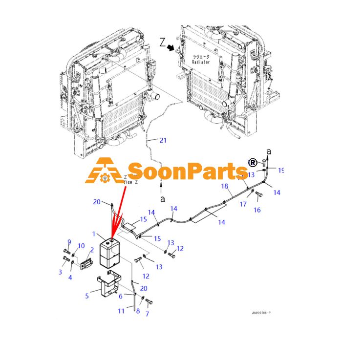 Buy Tank 421-03-51710 4210351710 For Komatsu Wheel Loaders WA470-7 at ...