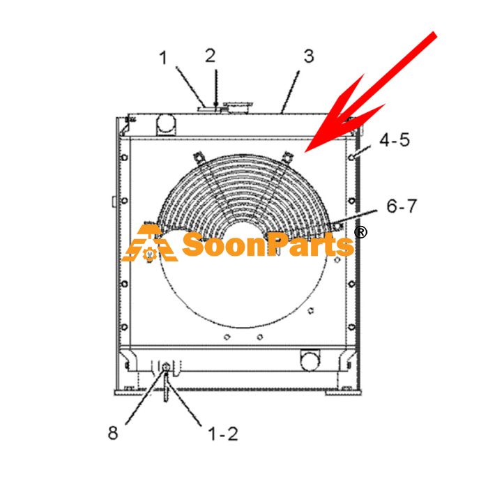 Buy Water Tank Radiator CA1858987 185-8987 1858987 CA1858983 185-8983 ...