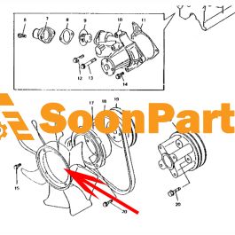Cooling Fan Blade 25261-93100 for Hyundai Excavator R500W