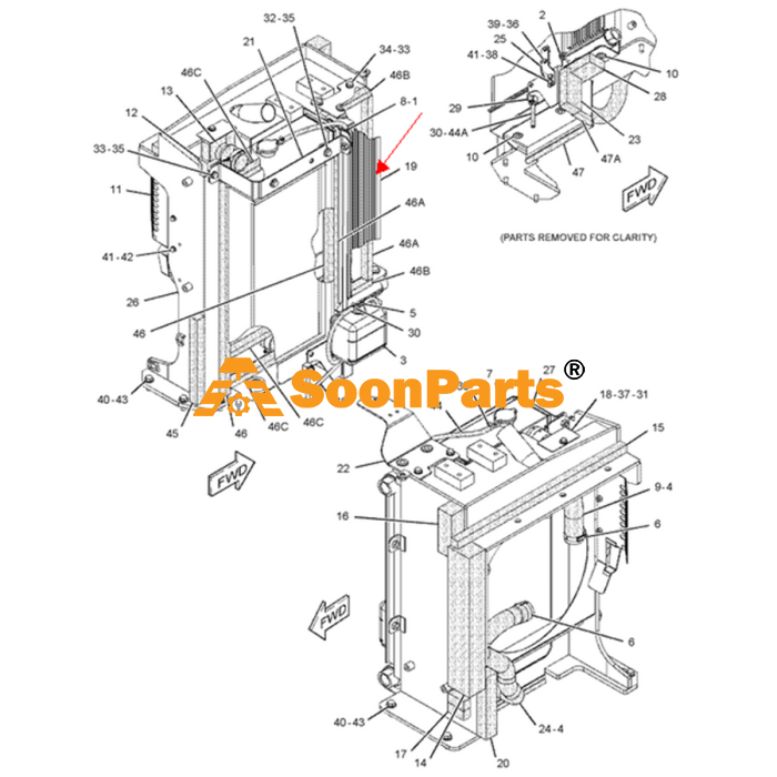 Hydraulic Oil Cooler 309-4865 3094865 for Caterpillar Excavator CAT ...