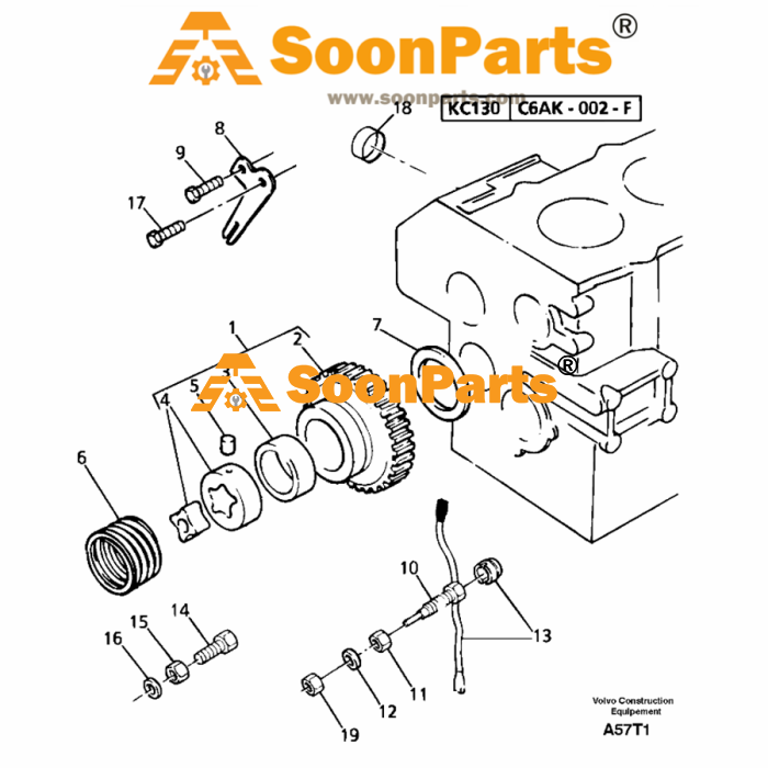 Oil Pump PJ165026120 for Volvo Excavator EC50 EC50VV EW50 EW50VV