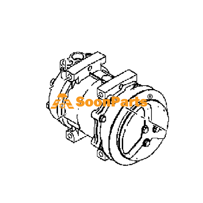 Compresseur A/C 4674027 pour pelle John Deere 60D 60G